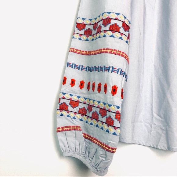 coco colette | Tops | Coco Colette Boho Embroidered Long Sleeve Top ...